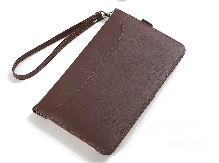 Чехол-клатч-сумка с визитницей MyPads для Huawei MediaPad M5 8.4 из качественной импортной кожи коричневый