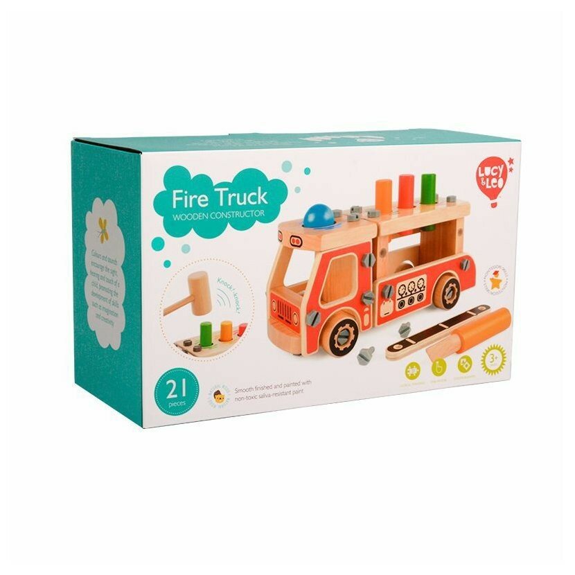 Развивающая деревянная игрушка МДИ "Машина Конструктор" от 3 лет