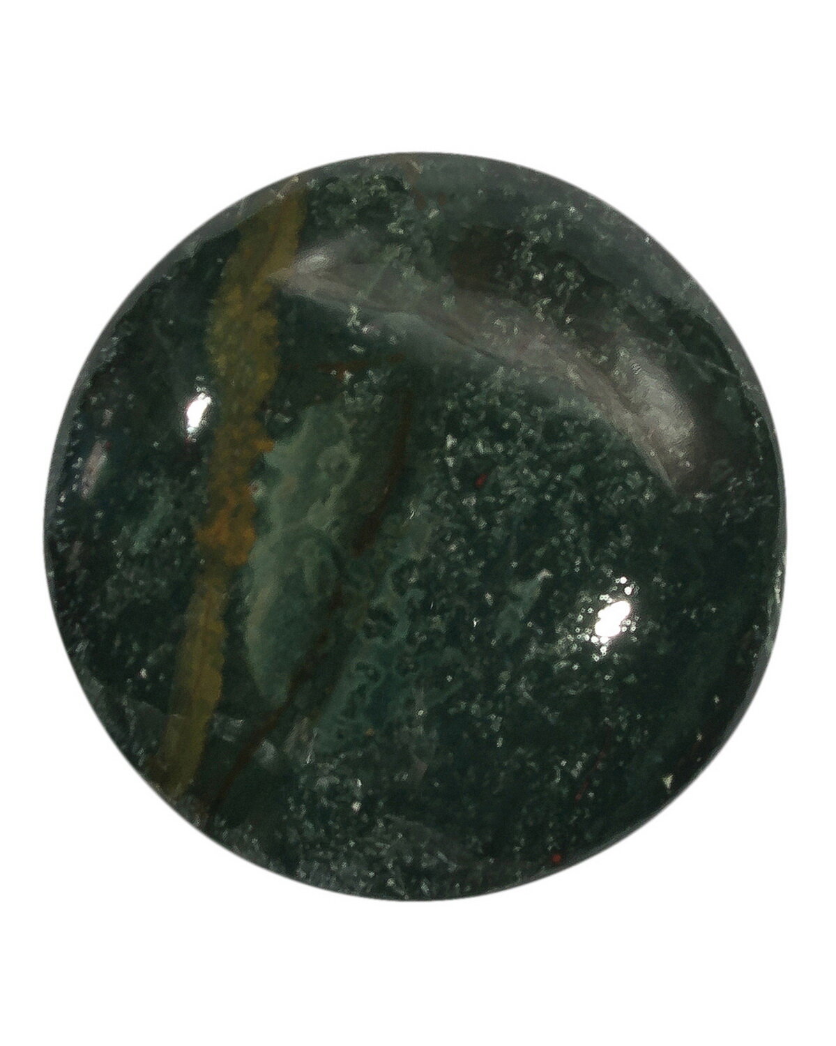 Кабошон гелиотроп 36х36х7 мм.