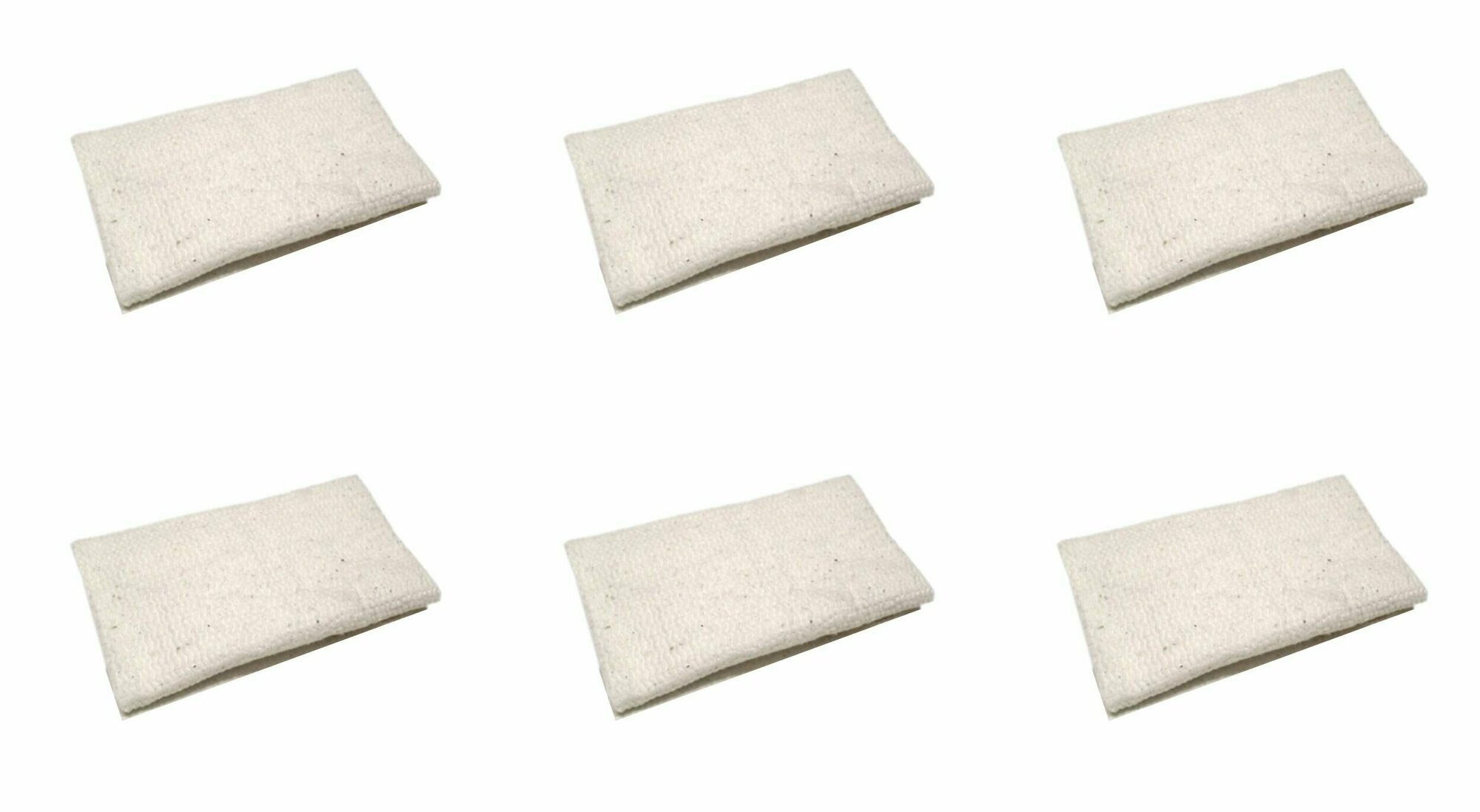 A-VM Тряпка для пола Редкопрошивная, белая, 50х60 см, 6 шт