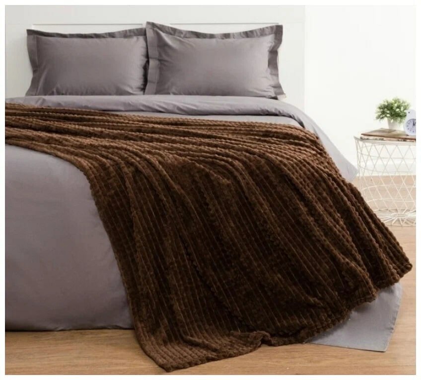 Плед Покрывало / Плед 200х220 см / Плед Кубик / Флисовый