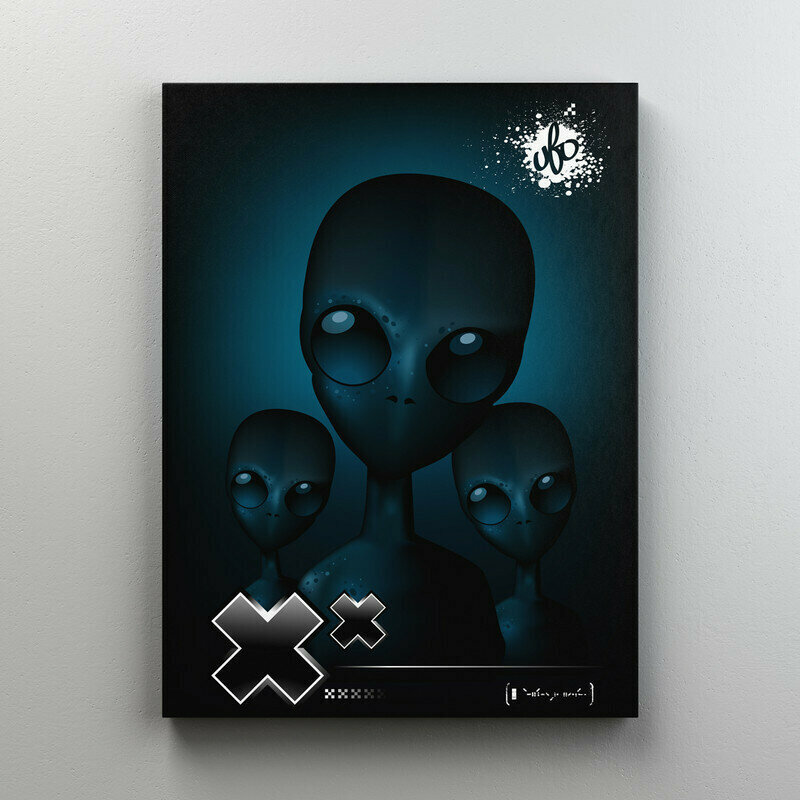 Интерьерная картина на холсте "Х файлы - инопланетяне" размер 22x30 см