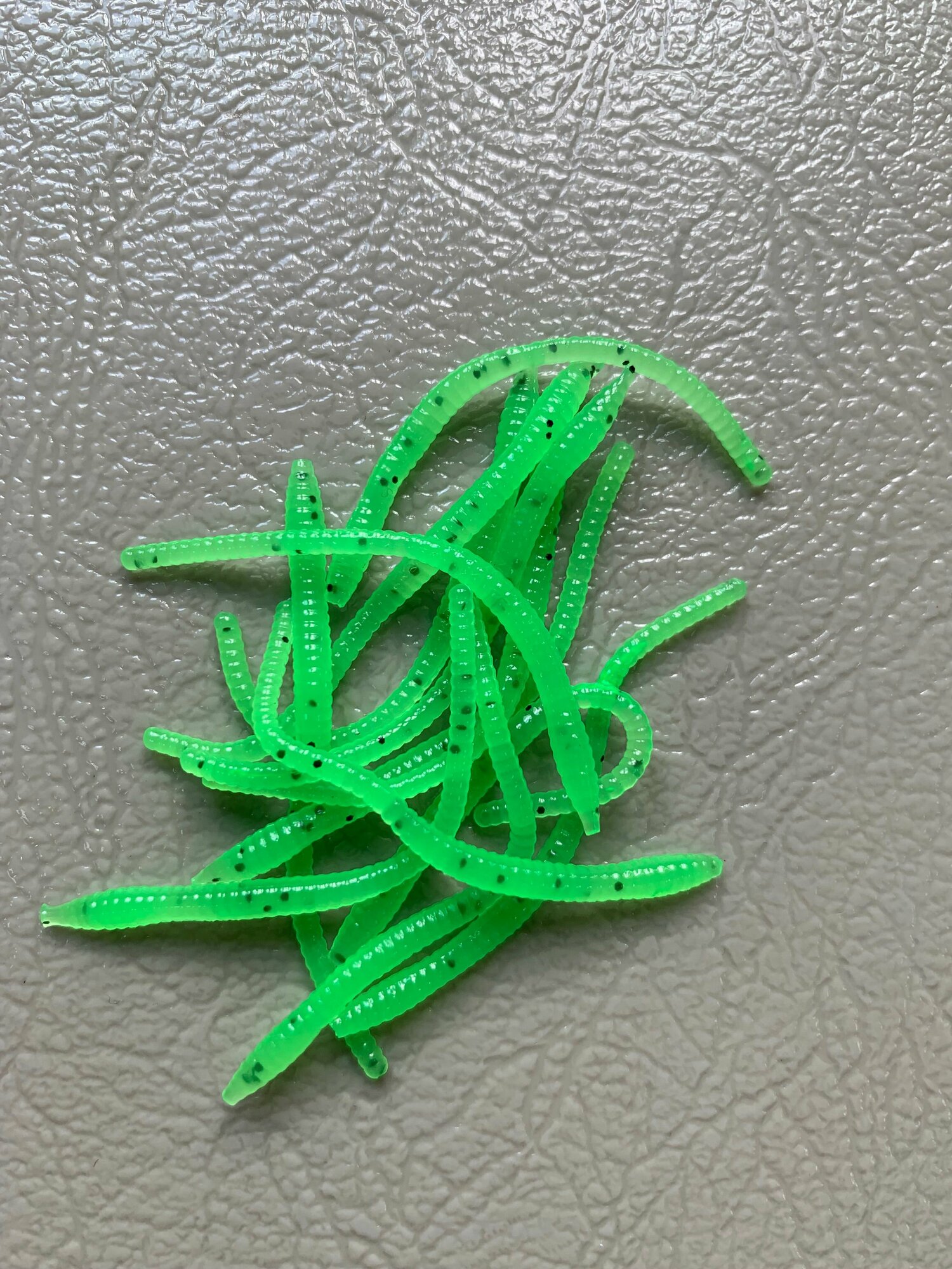 Мягкая силиконовая приманка Червячки (worms) 65мм (15шт) Зеленый (Clear Green).