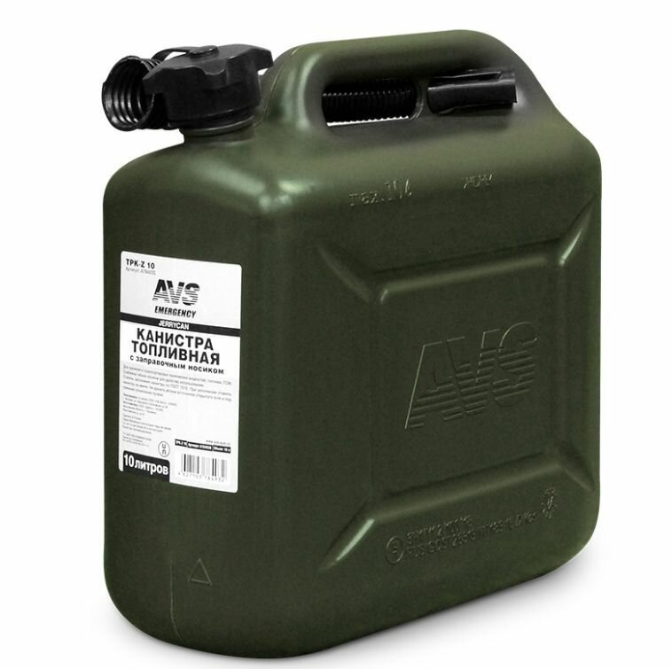 Канистра AVS TPK-Z 10 пластиковая, 10 л, зеленый