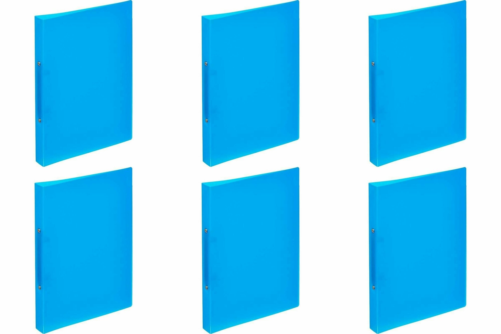 Attache Папка на 2-х кольцах 17/32мм А4 F502/045 синяя, 6 шт/