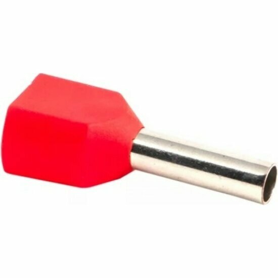 Наконечник штыревой втулочный Ekf изол. НШвИ(2) 1.0-8 (уп.50шт), nhvi2-1.0-8