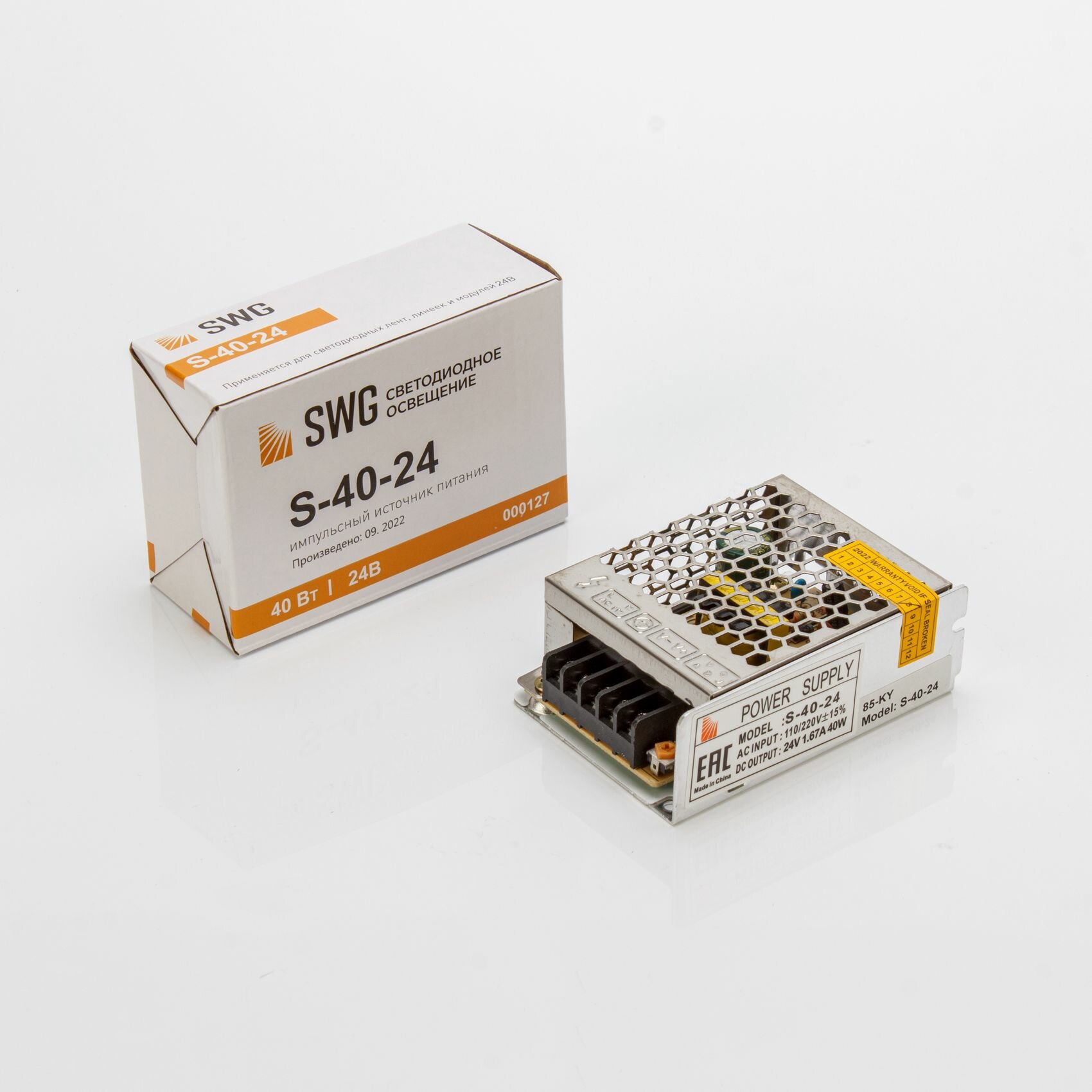 Блок питания SWG S-40-24, 40W, 24V