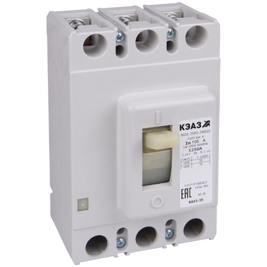Автоматический выключатель силовой Кэаз 200А ВА51-35М2-340010 УХЛ3 690В AC, 108359