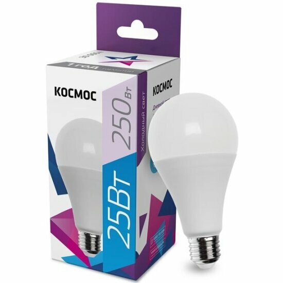 Светодиодная лампа Космос A65 25Вт 6500К E27 220В LkecLED25wA65E2765