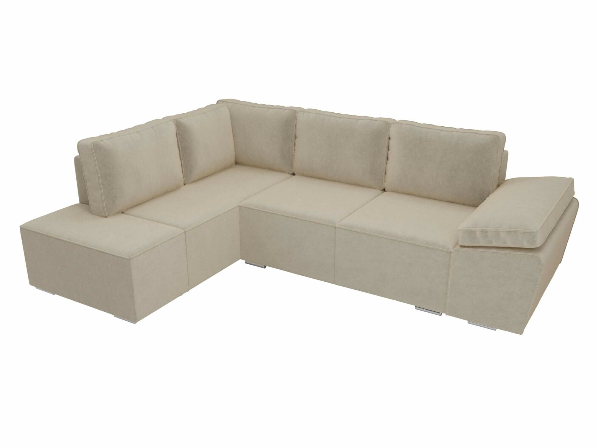 Artum Диван угловой Хавьер, Диван еврокнижка Хавьер микровельвет бежевый левый