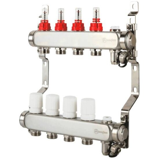 Коллекторная группа Aquasfera 1" м/м 8в 3/4" ЕК н/р в/к, 9501-07