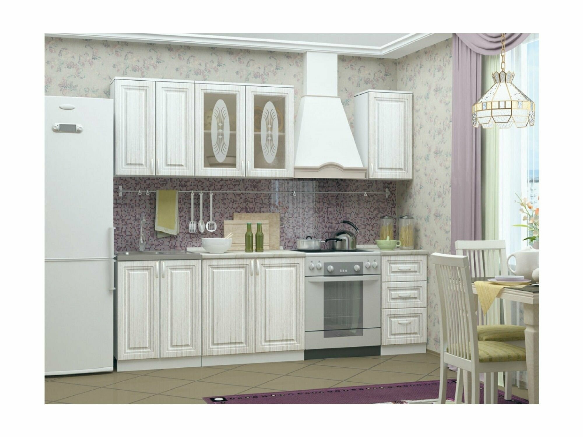 Кухонный гарнитур Констанция 1,8м Компоновка №1 (Сандал)