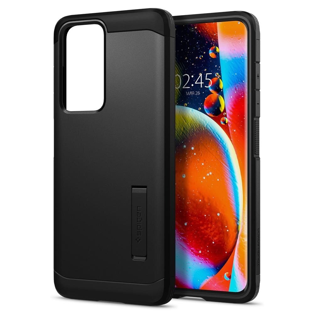 Чехол Spigen на Samsung Galaxy S21 Ultra (ACS02354) Tough Armor / Спиген чехол для Галакси С21 Ультра с подставкой, противоударный, с защитой камеры, черный