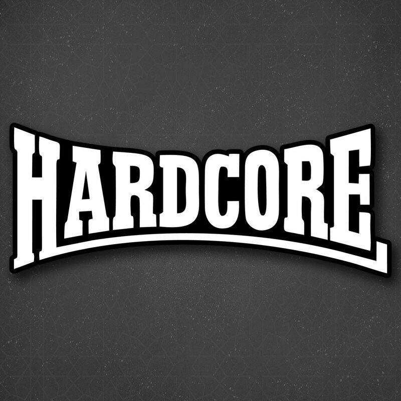 Наклейка на авто "Hardcore - Хардкор" 24x9 см
