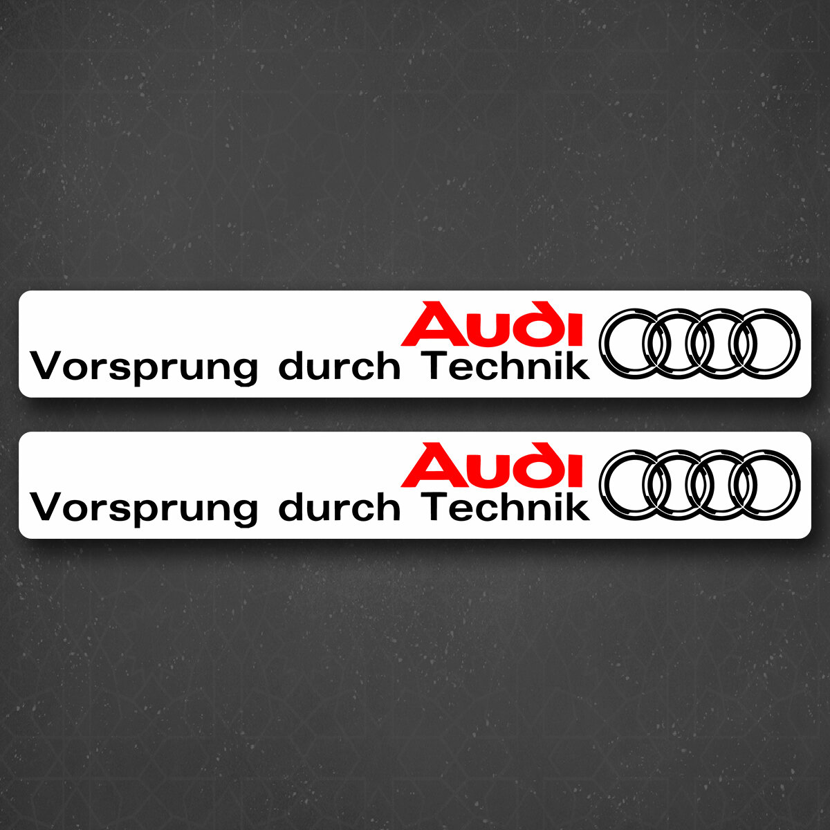 Наклейка на авто "AUDI - Ауди" 24x3 см