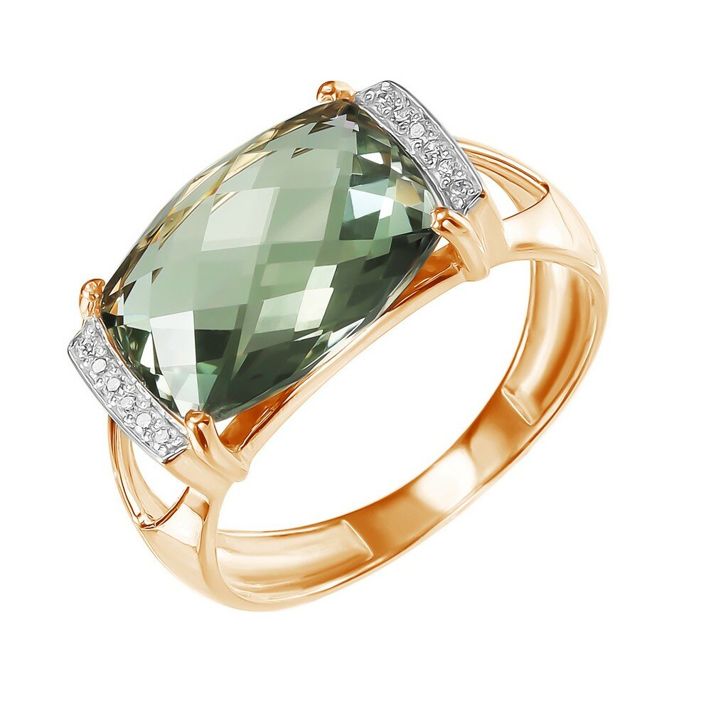 Кольцо ALORIS, красное золото, 585 проба, аметист