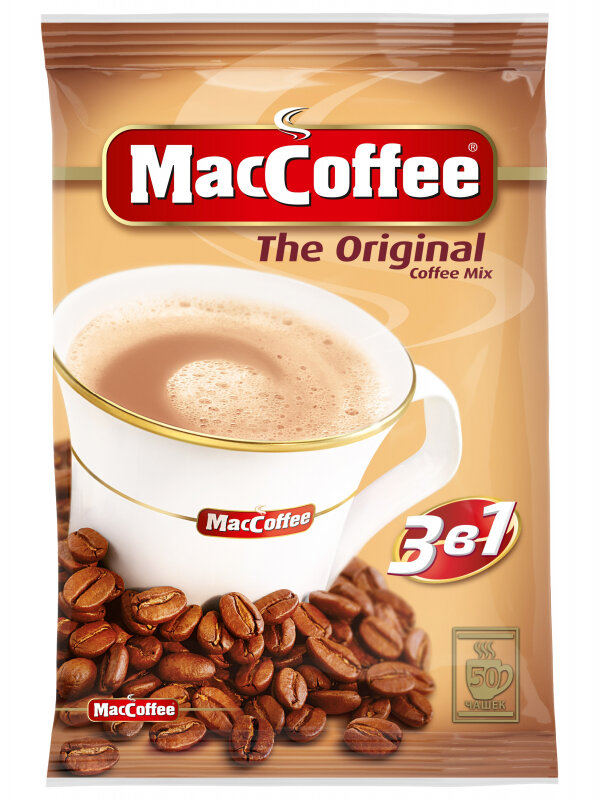 Кофе растворимый MacCoffee 3в1 20г х 50 пакетиков Россия Z