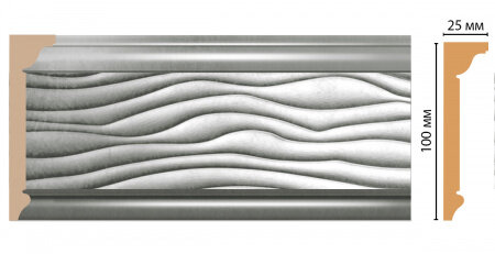 Плинтус Потолочный Decomaster D218-375 В100хШ25хД2400 мм / Декомастер.