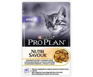 Влажный корм Pro Plan для котят курица в желе kitten chicken chunks in jelly 85г