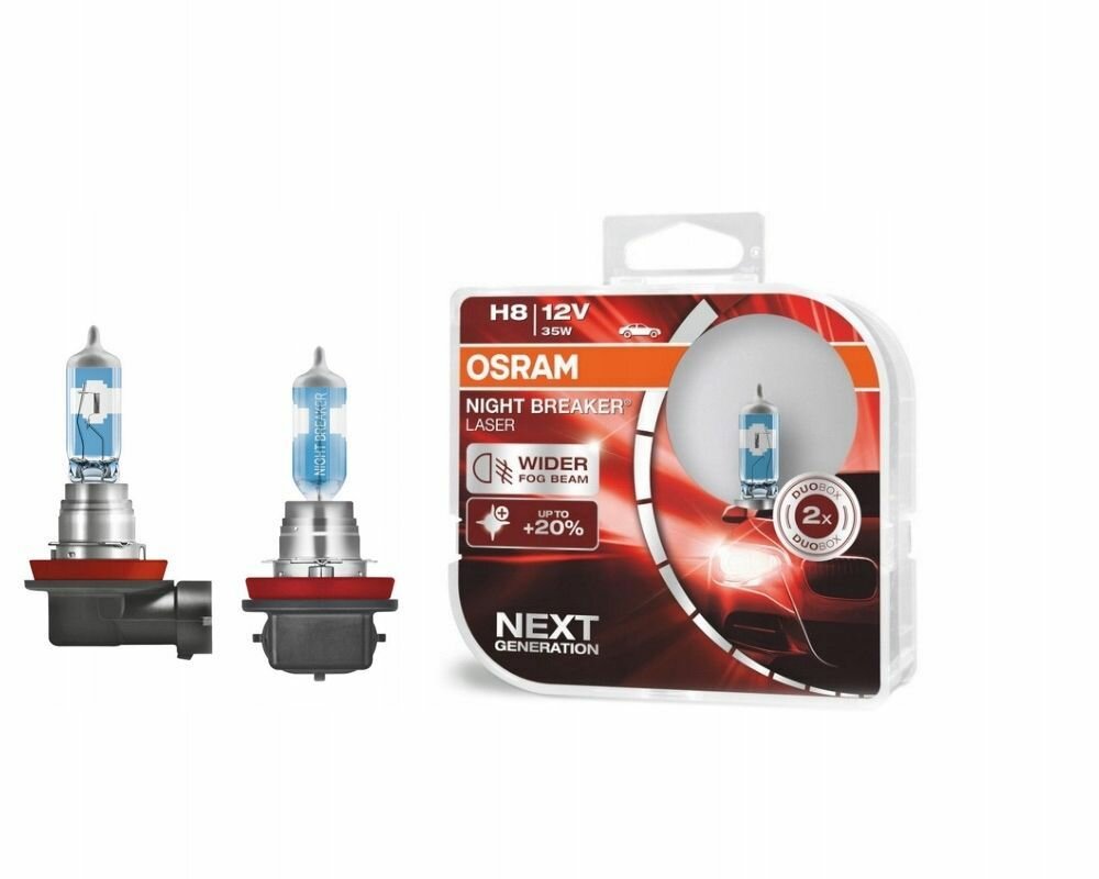 Лампа OSRAM NIGHT BREAKER LASER 64212NLHCB H8 PGJ19-1 12 В 35Вт 3400K