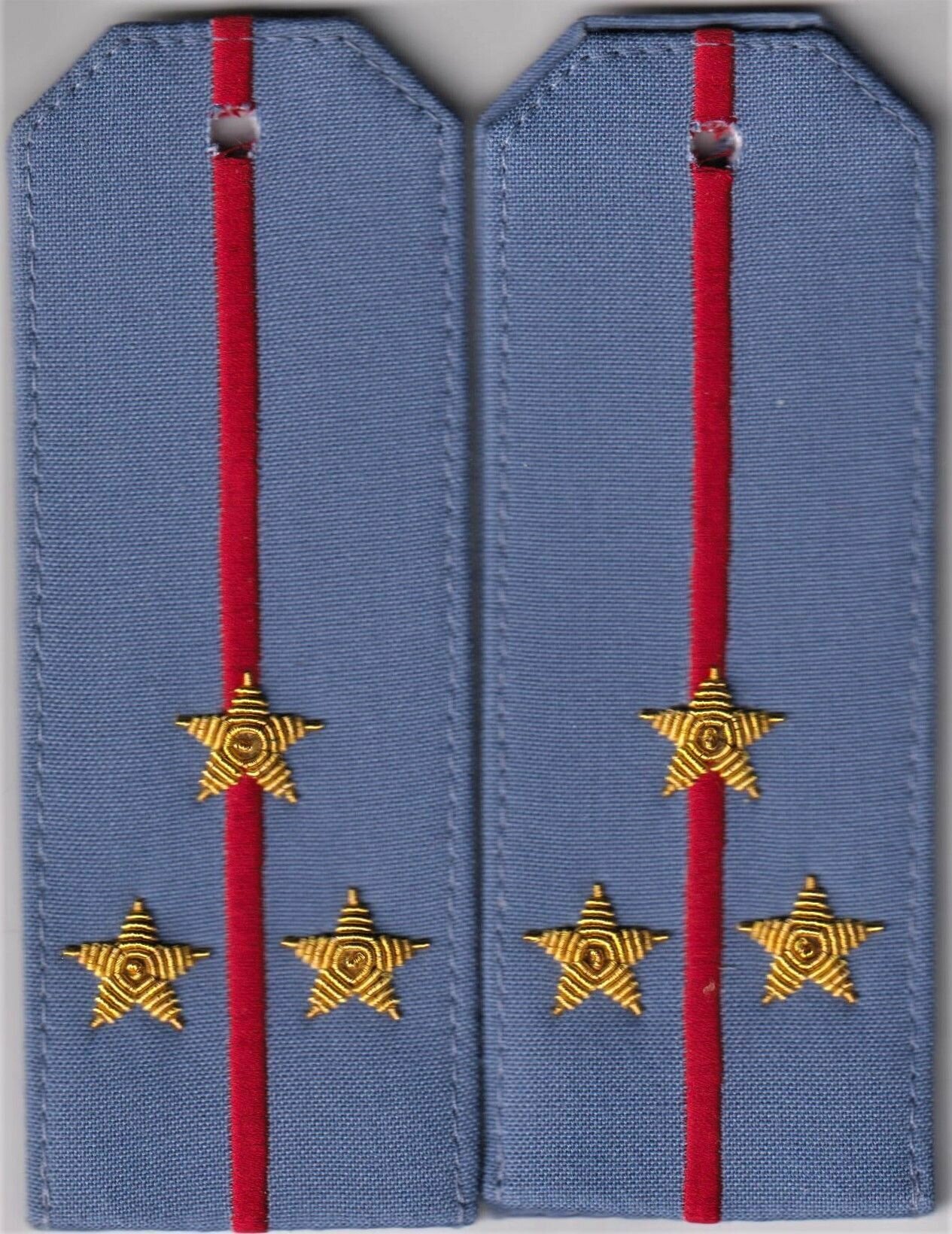 Погоны из рубашечной ткани серо-голубые, старший лейтенант