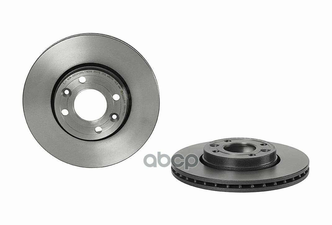 Диск тормозной, RENAULT KANGOO GRAND KANGOO KW0 1 02 08- RENAULT KANGOO BE BOP KW0 1 02 09- Brembo арт. 09907821