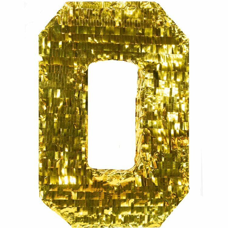 Пиньята Цифра "0" Золото