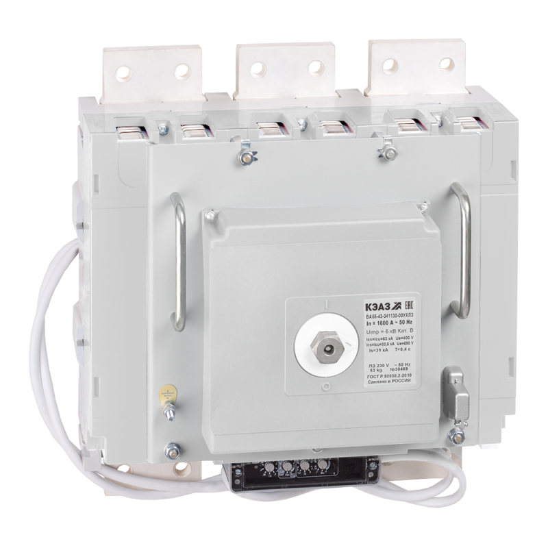 Выключатель автоматический 1600А ВА55-43-344730 УХЛ3 690В AC НР=230В AC/220В DC ПЭ230AC, КЭАЗ 108197 (1 шт.)