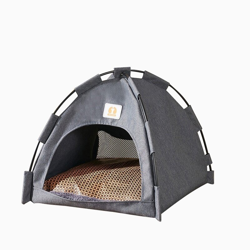 Кошачий домик PET Home с лежанкой, бортиком и подушкой, разборный, 42х38х42