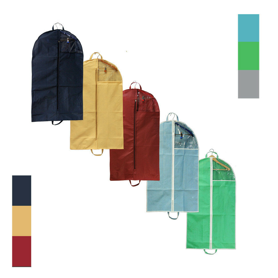 Чехол для одежды плоский 100х60 см, с ручками, окошком и молнией Магия Гуталина. (Светло-серый)