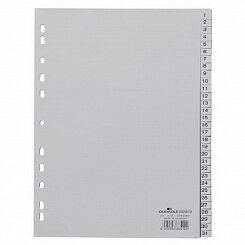 Разделитель пластиковый DURABLE для папок А4, цифровой 1-31, 6523-10