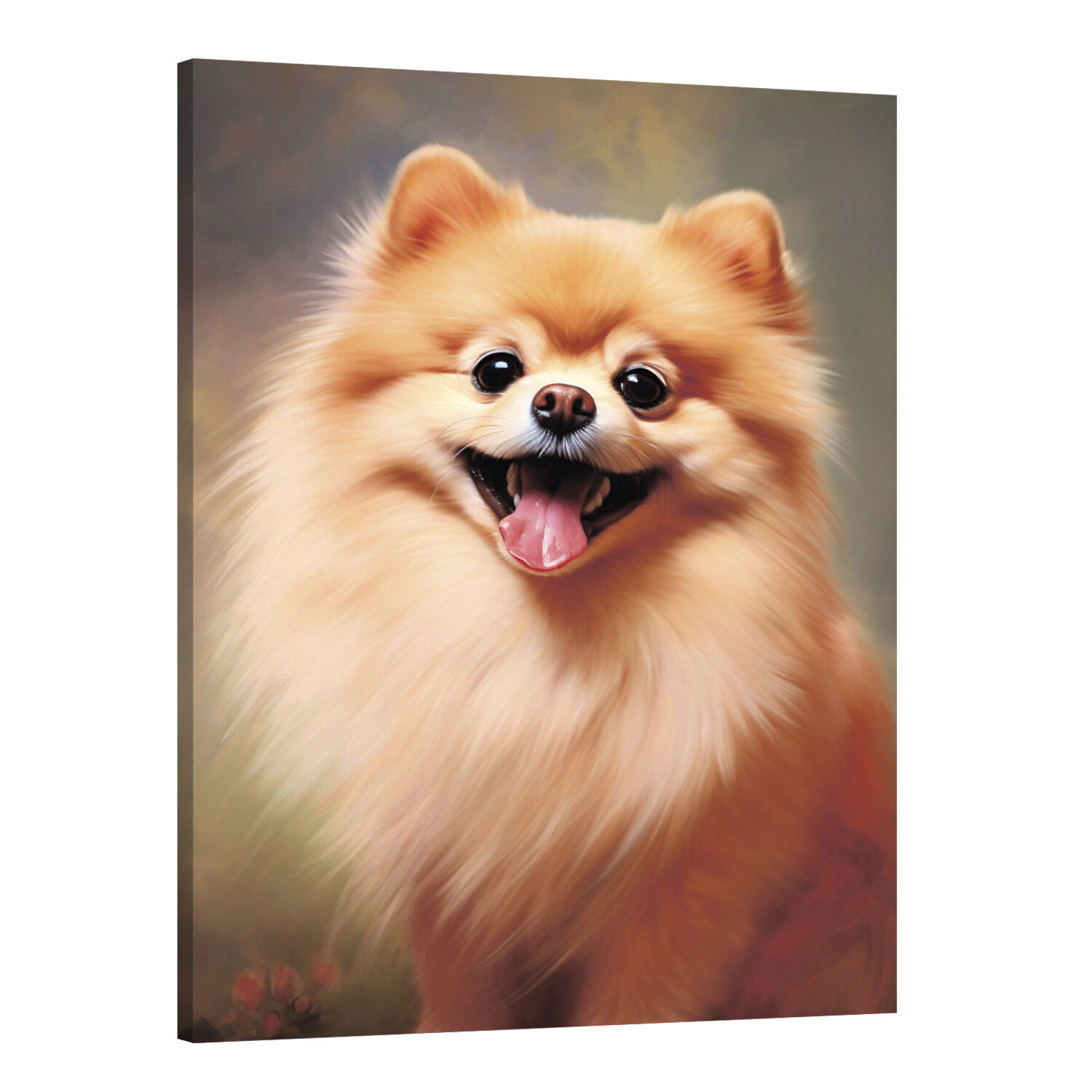 Интерьерная картина 50х70 "Шпиц: собака, которая умеет воровать сердца"