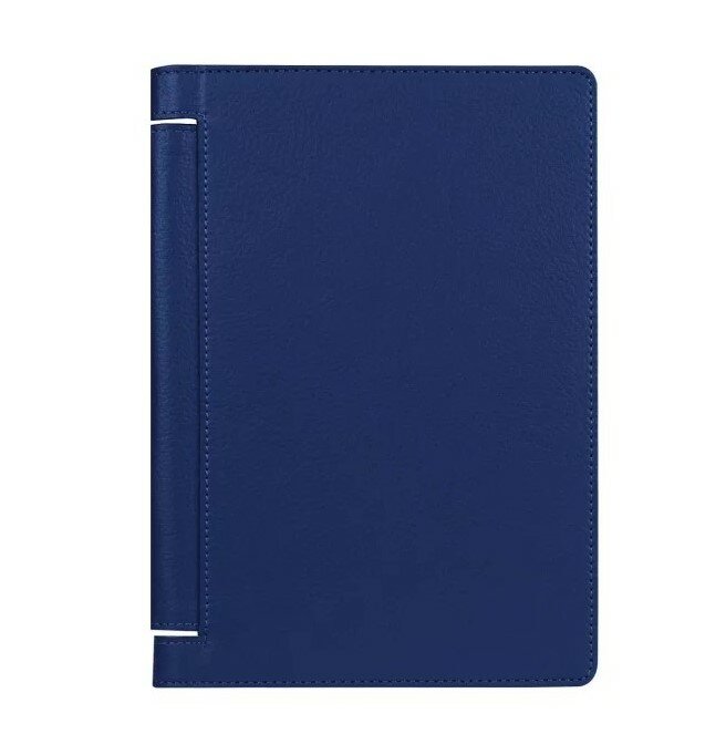 Защитный чехол MyPads закрытого типа с отделением под аккумулятор для Lenovo Yoga Tablet 3 8.0 (YT3-850F/ 850F) синий кожаный