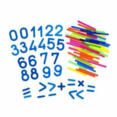 Счетный материал Calligrata. Учись считать (палочки, цифры, знаки) (пластик) (в пакете) (от 3 лет) 6