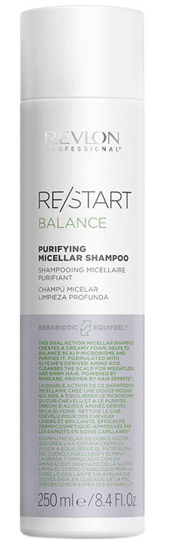 Revlon Professional RESTART BALANCE PURIFYING MICELLAR SHAMPOO Мицеллярный шампунь для жирной кожи, 250 мл