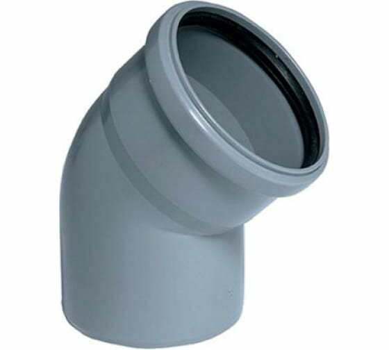 Отвод Ostendorf 110 мм, 45 градусов, для внутренней канализации, серый