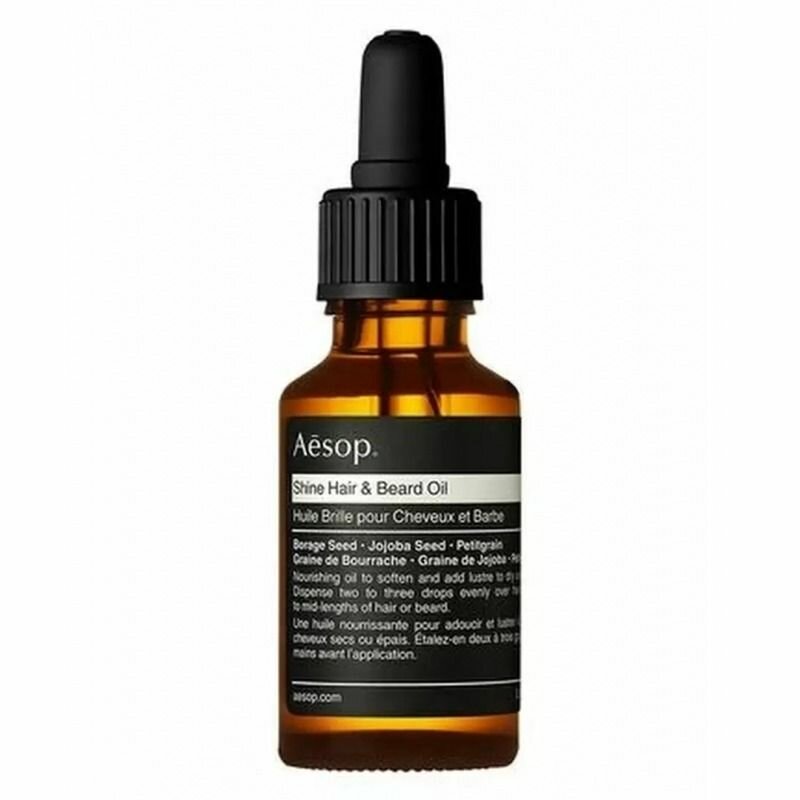 Масло для волос и бороды увлажняющее, питательное 25 мл AESOP Shine Hair and Beard Oil для укладки и восстановления сухих, вьющихся волос