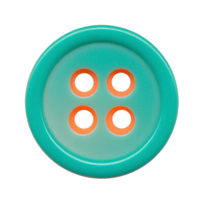 Пуговица "Gamma" DX 0053 20 " ( 12 мм) №825/523 салатовый/оранжевый
