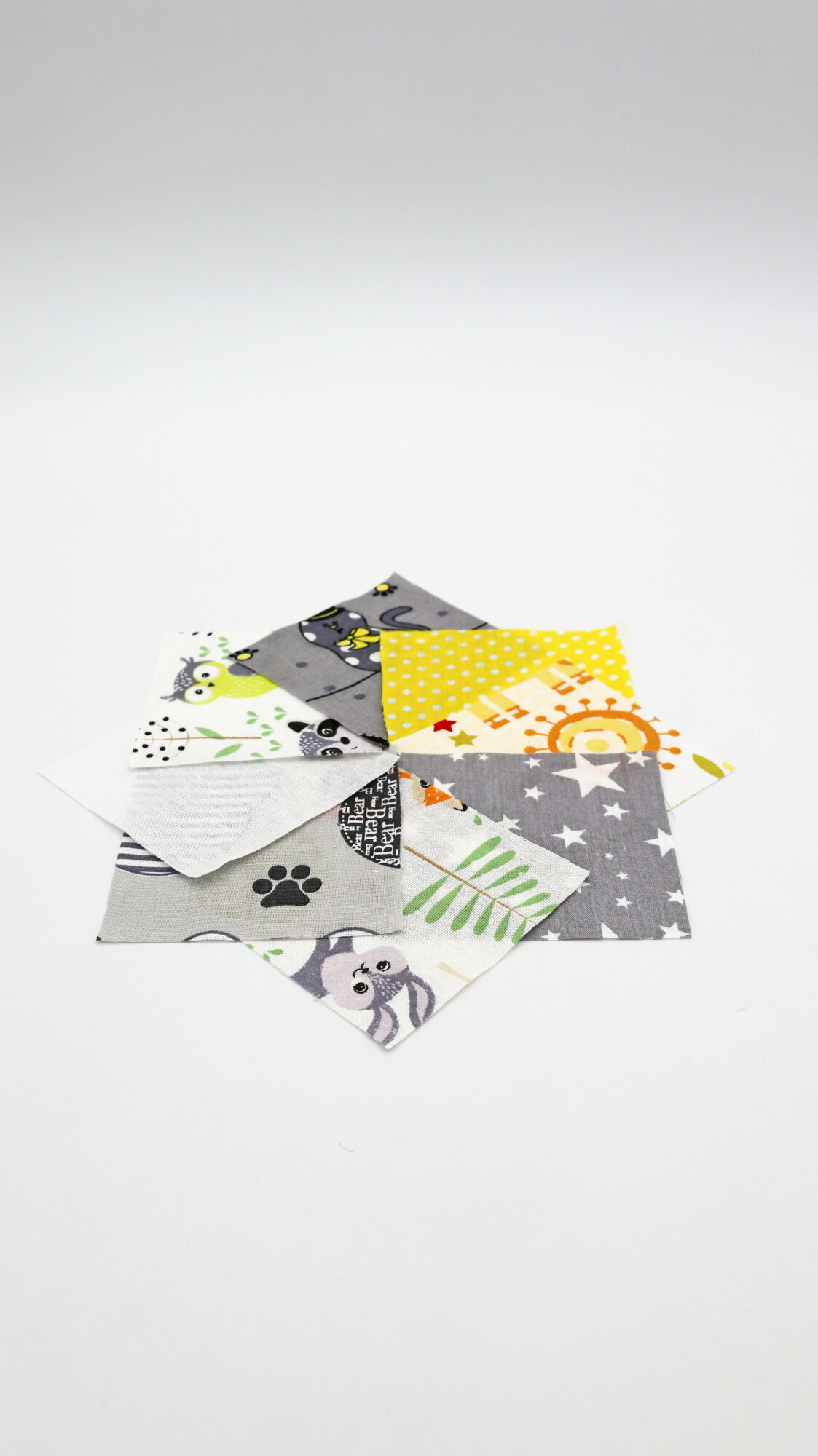 Ткань 8х8 см (300 шт.) Texxet, для пэчворка, рукоделия и шитья, 100%