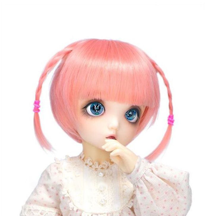FairyLand Wig LFW-36 for LittleFee (Короткий парик с косичками: цвет красно-рыжий размер 6-7 дюймов для кукол ЛитлФи Фейриленд)