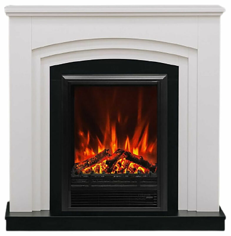 Каминокомплект Elekam Dylon с очагом Pulsar F2023G, белый с черным (разборный)