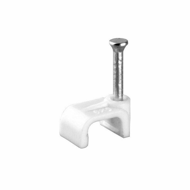 Volsten V02-6W-2-08-050 (Скоба пластиковая плоская 8 мм (50шт.)), цена за 1 упак.