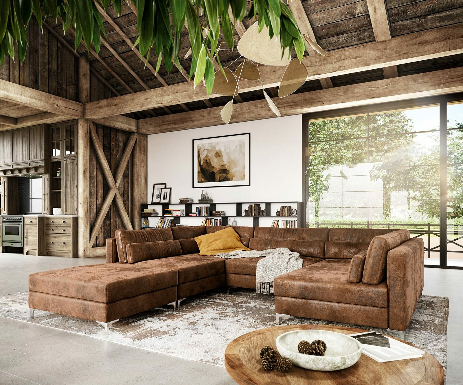 Диван модульный Harizma-Mebel "Герцог мод2", раскладной, антивандальная ткань, 300x180x90 см