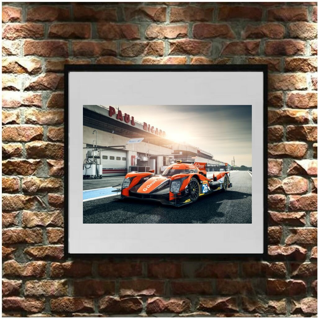 Плакат "Гоночная машина Oreca" от Cool Eshe из коллекции "Автомобили", плакат А4 (29,7 х 21 см) для интерьера
