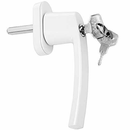 Ручка оконная с ключом штифт 37мм, 4 поз, белая