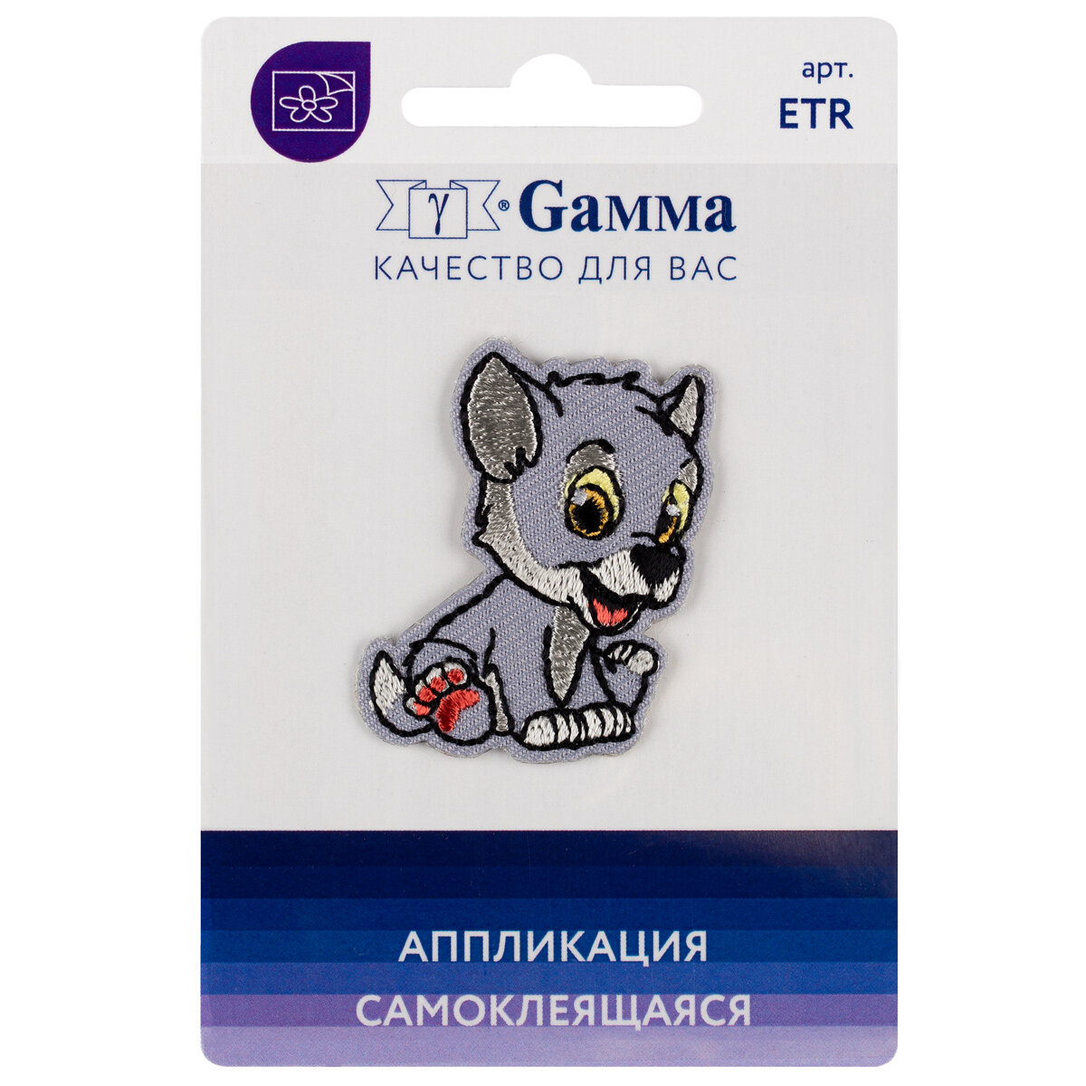 Gamma ETR-LD53 Аппликация самоклеящаяся Волчонок 04 02-401 патч размер 3.4×4 см для одежды 1шт
