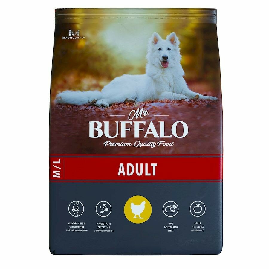 Mr.BUFFALO ADULT M/L Сухой корм для собак средних и крупных пород Курица