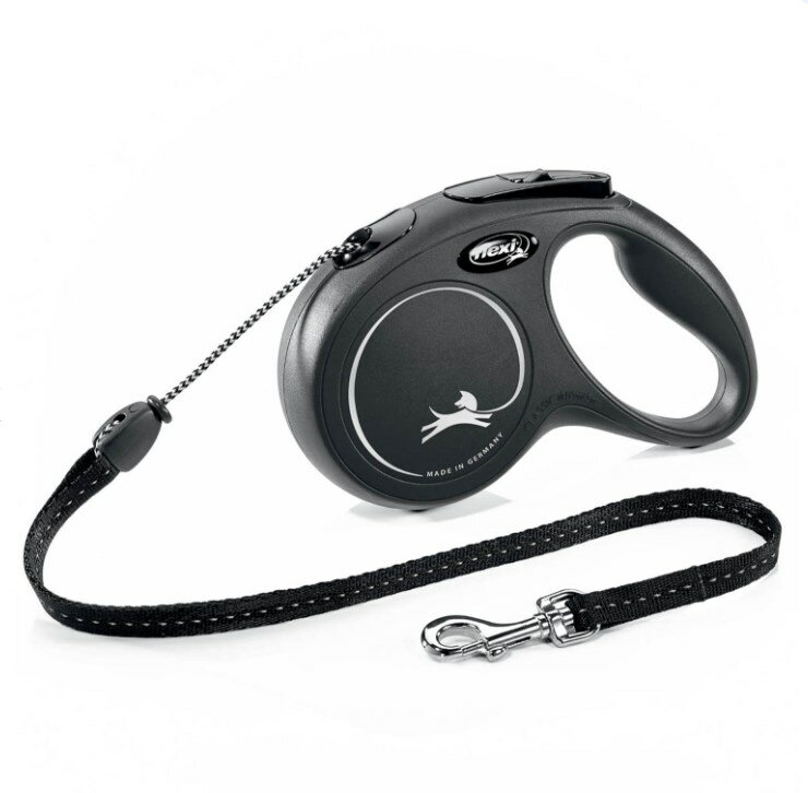 Рулетка flexi New Classic M (до 20 кг) 5 м трос черная VLT-22627