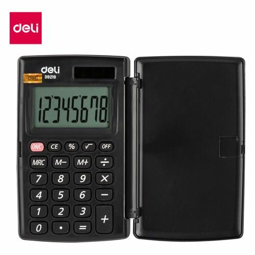Калькулятор Deli E39219, 8-разрядный, серый