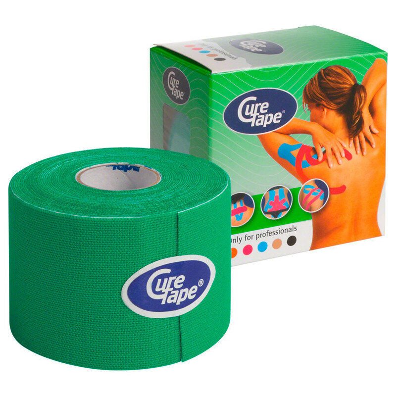 Тейп кинезиологический CureTape Green 161216, 5см. x5м.